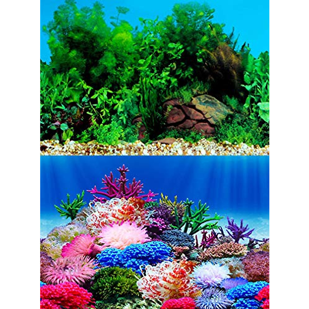 ELEBOX Fish Tank Stickers Wallpaper Seaweed Background Aquarium Background Decoration Water Plants Fish Tank Background 15.7"x 40"
