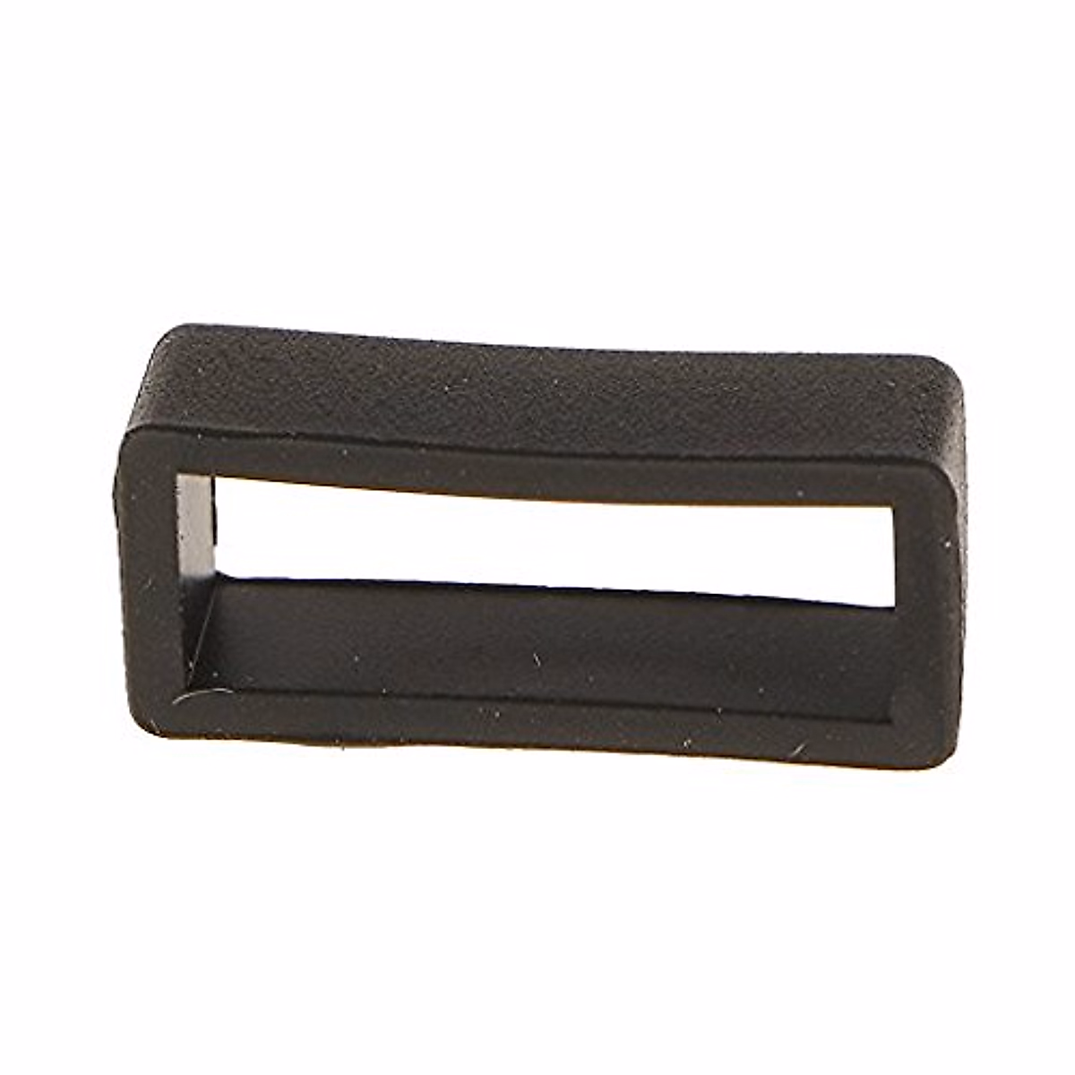 2X Size 18mm Black Rubber Silicone Leather Rubber Replacement Watch Band Strap Loops Keeper Hoop Buckle ratainer Resin