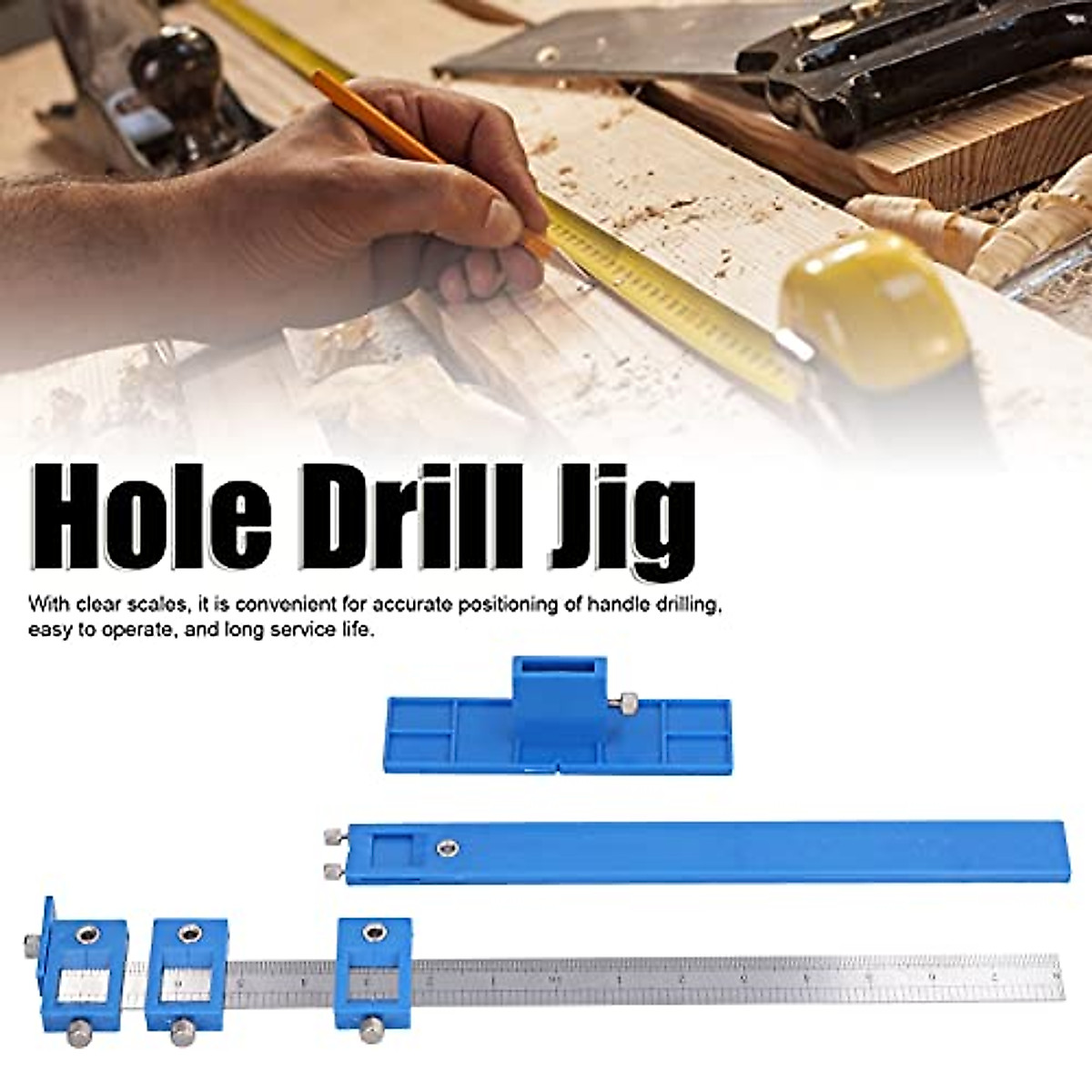 Drill Hole Jig Kit, Precise Drilling and Positioning Easy To Use Adjustable Adjustable Drill Guide for Window Locks for Cabinet Handles for Drawer Handles