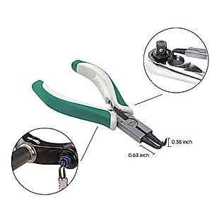 4 Pcs Mini Snap Ring Pliers Set Heavy Duty External/Internal Circlip Pliers with Straight/Bent Jaw for Ring Remover Retaining