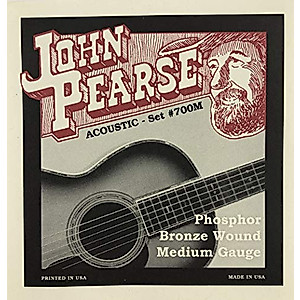 John Pearse Guitar Strings 3 Pack Acoustic Medium #700M Phosphor Bronze