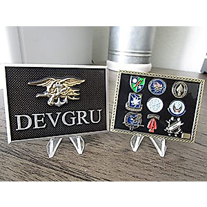 Lot of Two Challenge Coins Navy Seal Teams Six Black Squadron NSWGD DEVGRU & Joint Special Operations Command JSOC SOCOM AFSOC DEVGRU Reapers Challenge Coins