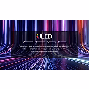 Hisense ULED Premium U7H QLED Series 55-inch Class Quantum Dot Google 4K Smart TV (55U7H, 2022 Model),Black