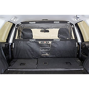 BUSHWHACKER USA Deluxe Dog Barrier 50" Wide - Ideal for Smaller Cars, Trucks, and SUVs CUVs - Pet Restraint Car Backseat Divider Vehicle Gate Cargo Area Travel Trunk Mesh Net Screen Barricade Shield