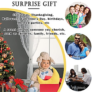 zhidiloveyou Moon Pillow Plush Yellow Moon Shaped Pillow Cute Stuffed Toy for Kids 15.7"×7.8"