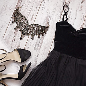 NODG Wedding Crown for women Baroque Queen Crowns Black Rhinestone Tiaras Handmade Crowns Crystal Tiara for Women Wedding Halloween Faire Costume Birthday Music Festival Headband Hair Accessories