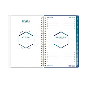 2023-2024 Blue Sky™ Inkwell Press Whirlwind Frosted Polypropylene Horizontal Weekly/Monthly Flex Academic Planning Calendar, 5" x 8", July 2023 to June 2024, 144271