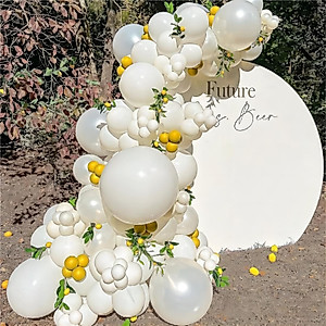 110pcs White Balloon Garland Arch Kit,18 12 10 5 Inch Different Sizes Pack White Latex Party Balloons for Wedding Birthday Bridal Shower Anniversary Party Decorations