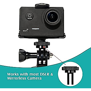 VIZEMO Aluminum Camera Tripod Adapter 1/4"-20 Conversion Adapter Mounts Compatible with Gopro Action Cameras Insta360 and Other Standard 1/4 Accessories, Quarter Inch Mount Adapter for GoPro Ecosystem