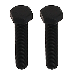MroMax 2Pcs M12 x 60mm Hex Head Screw Bolt, Carbon Steel Grade 8.8, Black Oxide Finish, Full Thread, Hexagon Head Bolts for Furniture Repair