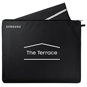 SAMSUNG 85-Inch The Terrace Outdoor Smart TV Dust Cover with Protective Lining, Breathable Holes, Soundbar Protection, Pocket for Remote and Accessories, VG-SDCC85G