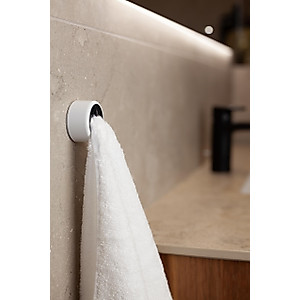 Original Kitchen Towel Holder/Hook with Adhesive to Hang Dish Towels, Tea Towels, Dishcloths, Rags and Hand Towels with a Push. Handy accessory for RV, Bathroom, Shower, Cabinets, Inside & Outside use