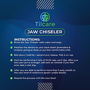 Tilcare Jawline Exerciser Jaw Exerciser for Men and Women That Helps to Workout Your Jaw, Neck and Tone Your face with Exercise - Face Slimmer That Will Chisel Your Jawline - Elite Level 70lb