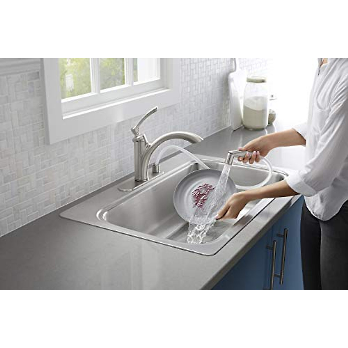 Kohler K-R29671-VS Linwood Kitchen Sink Faucet, Vibrant Stainless