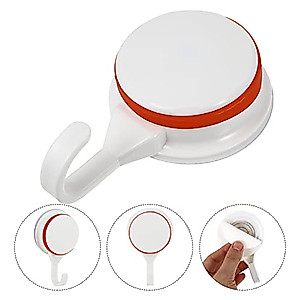 Housoutil Wall Mounted Hooks Suction Hooks Vacuum Suction Cup Hooks Heavy Duty Shower Hooks Suction Hanger Removable Wall Hook for Bathroom Kitchen Towel Robe Loofah White Heavy Duty Hooks