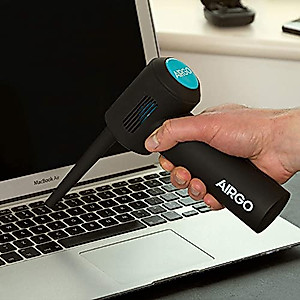 IT Dusters AIRGO Mini Air Duster Cleaner for PC, Laptop, Console, Electronics and Home Cleaning, Cordless and Rechargeable, An Environmental Alternative to Spray Air Can Duster Keyboard Cleaner, Black