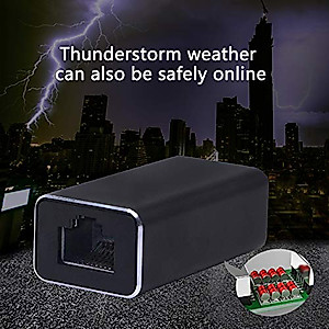 SinLoon RJ45 LAN Coupler Adapter Surge Thundering Protector Gigabit 1000Mbs Ethernet Extender Connector for Cat7 Cat6 Cat5e Female to Female (Black)