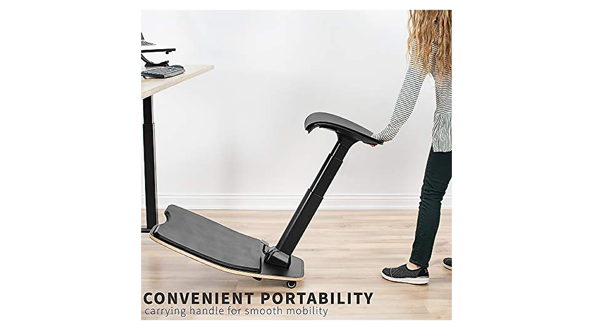 VIVO Ergonomic Leaning Perch Chair for Standing Desks