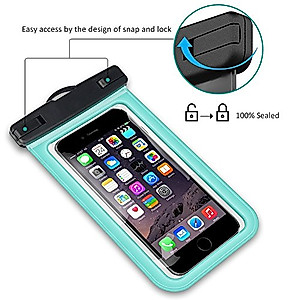 Buylen Universal Waterproof Case with Super Sealability Technology, Cellphone Dry Bag Pouch with Sensitive PVC Touch Screen for Cellphone Up to 6.0" Diagonal