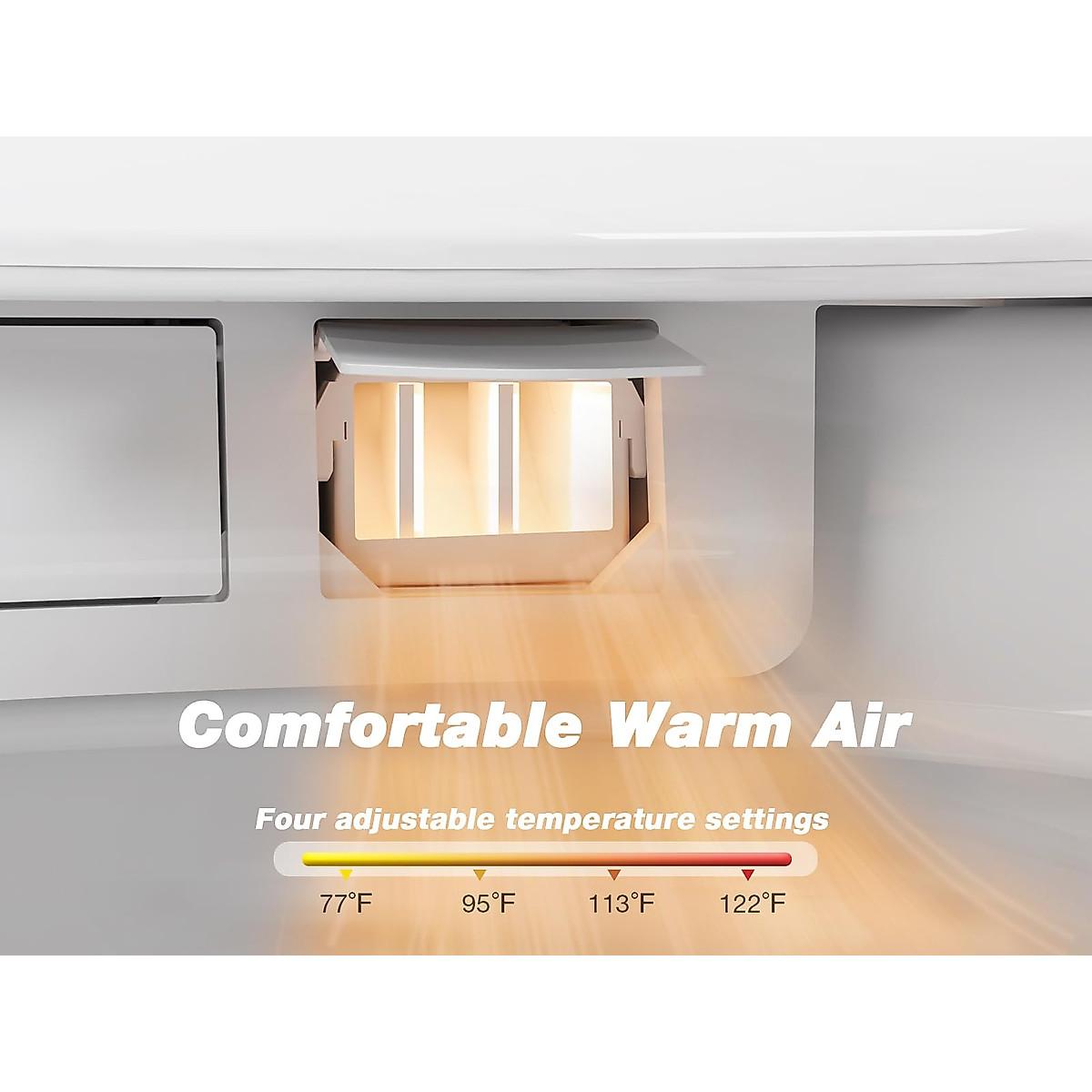 MEJE #MZE013 - Luxury Automatic Toilet,Smart Toilet with Intelligent Bidet,Auto Open and Close,Auto Flush,Heated Seat,Remote Control, Night Light, Switchable Temperature Display,White