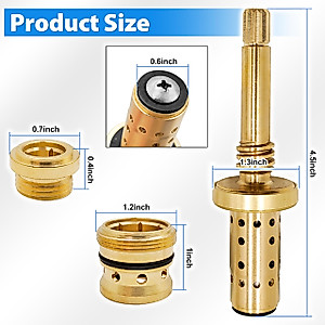 Complete Valve Rebuild kit Compatible with Symmons Temptrol Valve,Replacement for Cartridge (TA-10), Seats (TA-4) and Seat Removal Tools (T-35A/B),Adjustment and Balance of Hot and Cold Water Pressure