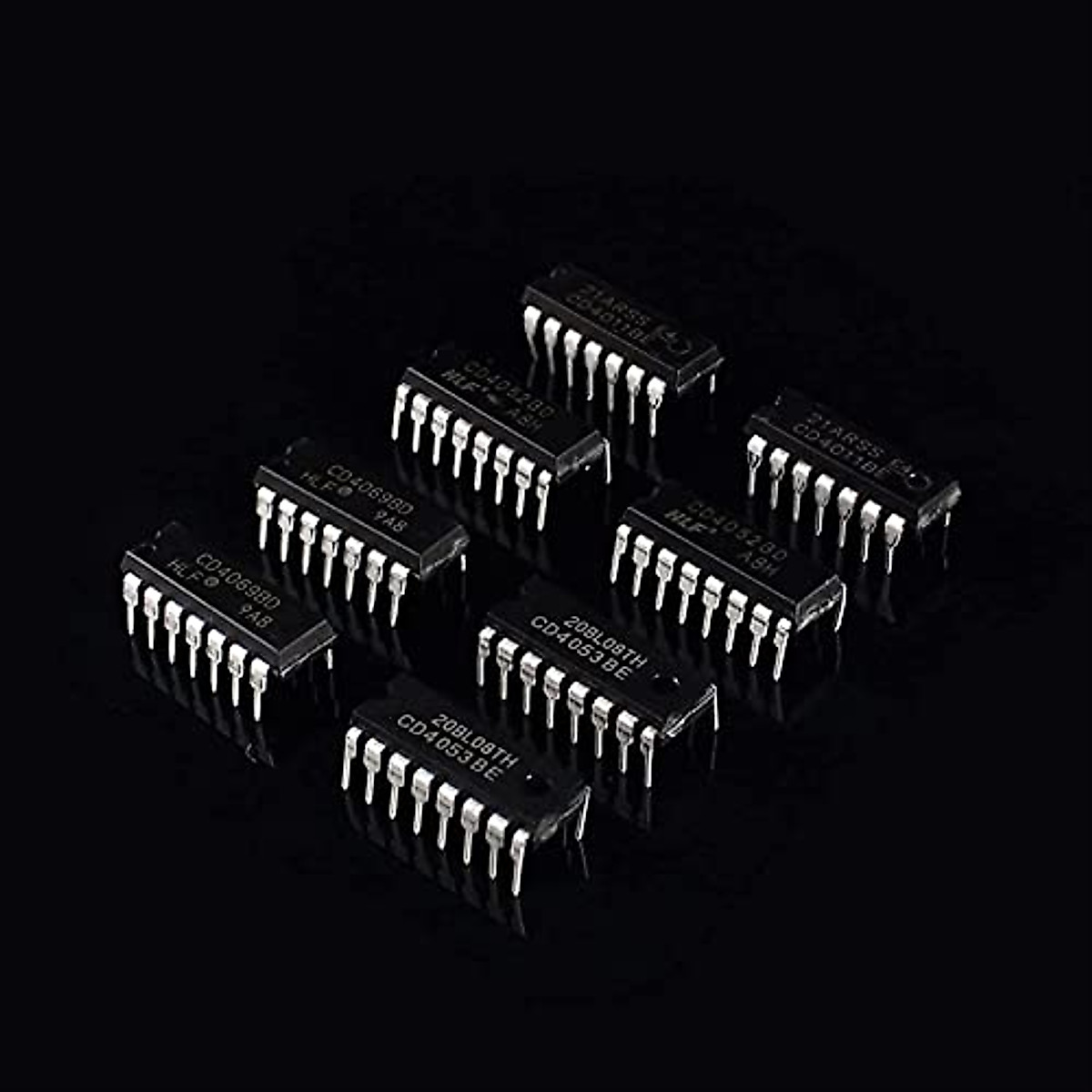 ROWITA IC Kits 40PCs/Lot Integrated Circuit Logic IC Kit CD4011 CD4069 CD4052 CD4053 DIP Electronic Component with chipset (Color : Cd4069-10pcs)