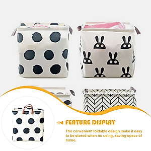 iplusmile Square Storage Box Basket, Canvas Fabric Toy Collapsible Storage Organizer Bin, Waterproof Storage Box, Laundry Basket for Kid Rooms, Playroom, Shelves, Toy Basket, Gift Basket