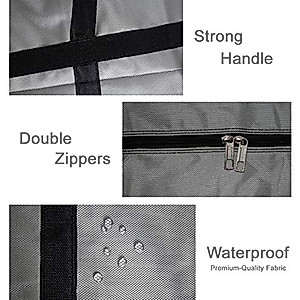 100L Extra Large Storage Bags, Sturdy Foldable Moving Tote Bag, Under Bed Storage, Travel Cargo Duffel Jumbo Bag for Clothes, Comforters, Blankets, Pillows, Ornaments (Grey)