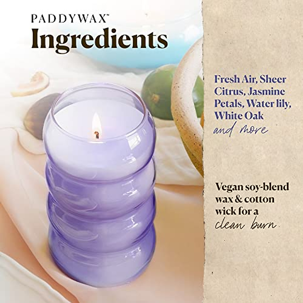 Paddywax Candles Realm Candle, 12 Ounces, Purple, Wisteria