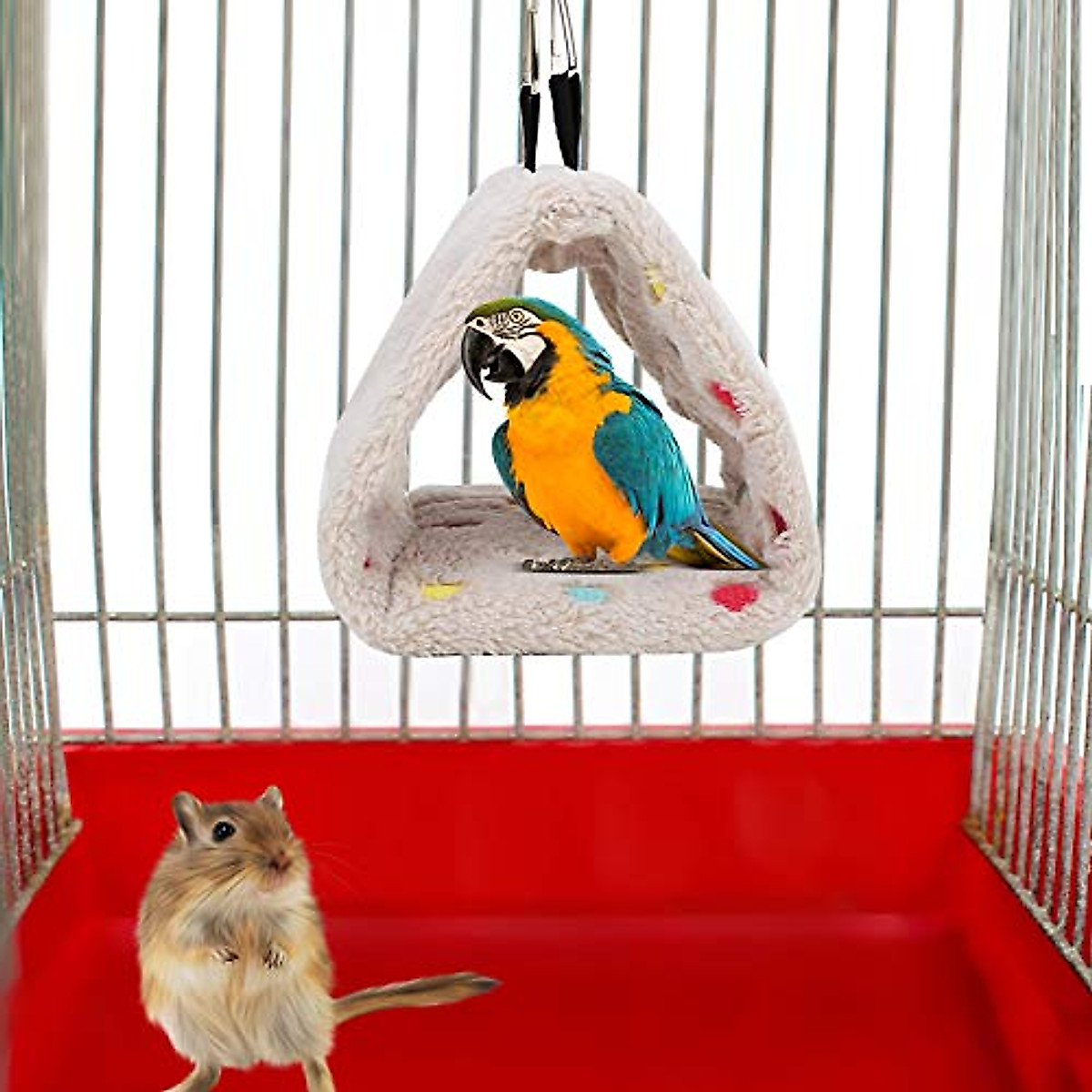 OKJHFD Pet Small Animal Hanging Hammock Ferret Hammock Cage, Hamster Rat Glider Guinea Pig Hideout Great for Playing and Sleeping