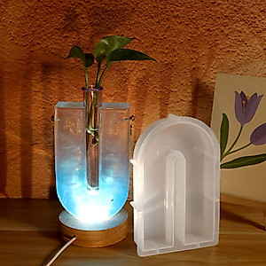Resin Mold for Plant Propagation Station Test Tube Vase Silicone Mold Hydroponic Planter Epoxy Casting Molds for Home Office Desktop Decoration
