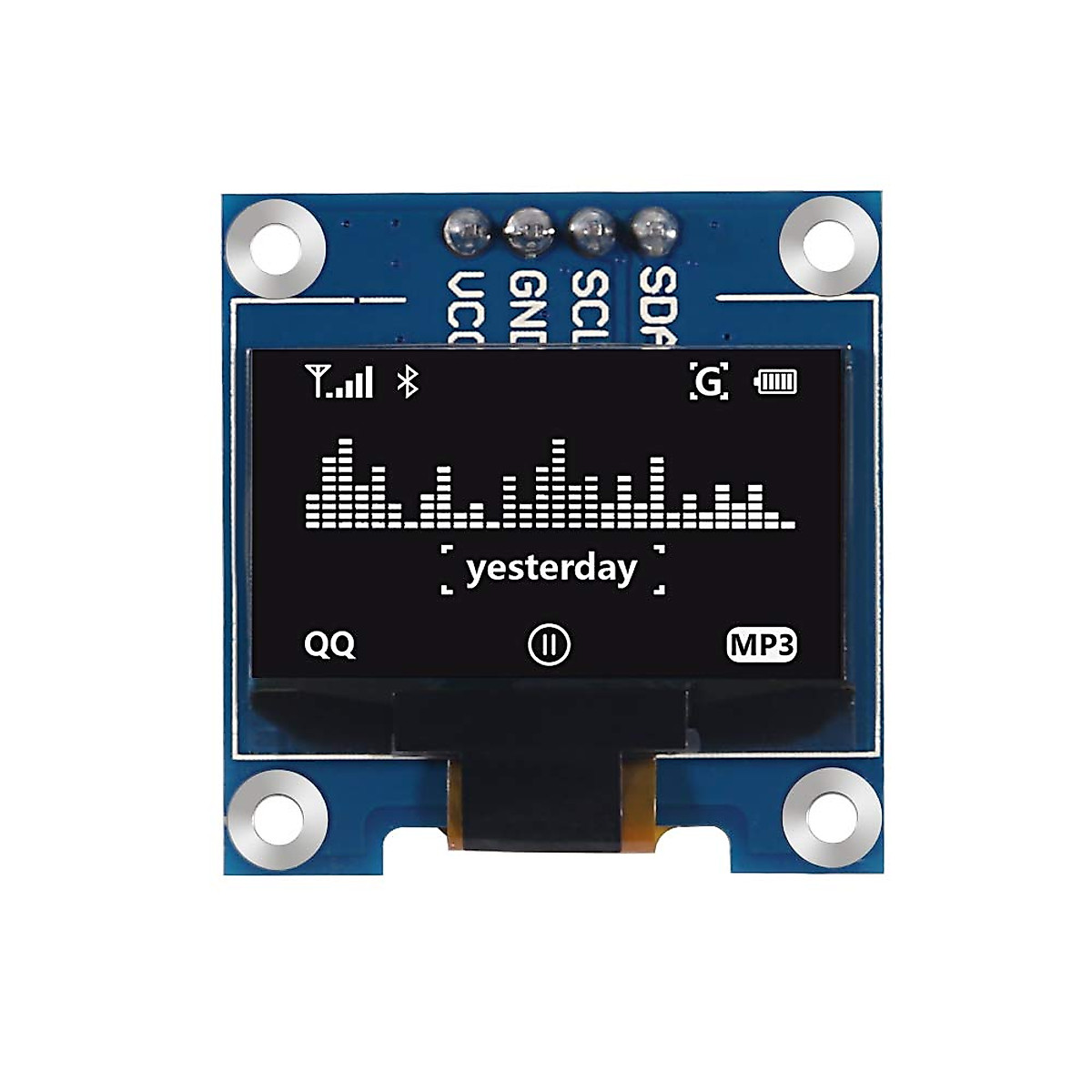 ALMOCN 2PCS 0.96" OLED Module I2C IIC Serial 12864 128X64 OLED Display Module with SSD 1306 Driver (White OLED)