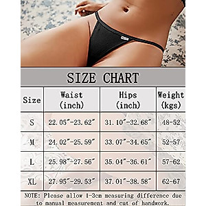 FINETOO 10 Pack G-String Thongs for Women Cotton Panties Stretch T-back Tangas Low Rise Hipster Underwear Sexy S-XL (10 pack thongs, Small)