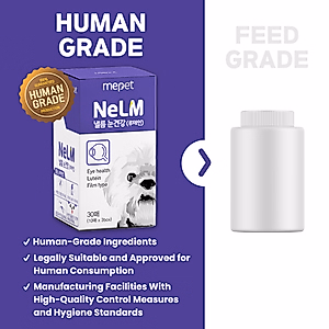 Mepet Eye Support for Dogs - Mouth Dissolving Strips, Eye Care and Vision Supplement - Antioxidants, Lutein, Beta-Carotene, Vitamin C & E for Eye Infection - Pet Health Supplies - Beef, 30 Strips
