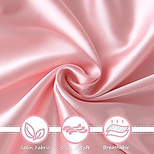 Satin Bassinet Sheets for Baby Girl 2 Pack Pink Bassinet Sheet for Baby Hair and Skin, Soft Silky Bassinet Sheet for Rectangle, Hourglass, Oval Cradle or Bassinet Pad＆Mattress, Pink