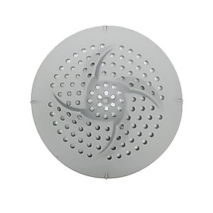 Altsuceser Hair Catcher Durable Silicone Hair Stopper Shower Drain Covers Easy to Install and Clean Suit for Bathroom Bathtub and Kitchen, Floor Sink Strainer Grey