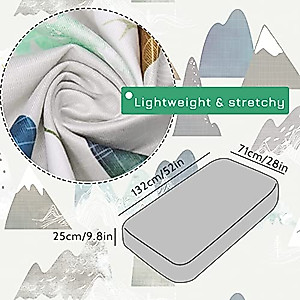 TANOFAR Mountains Baby Boy Crib Sheet Toddler Bed Sheets Soft Breathable Nursery Bedding