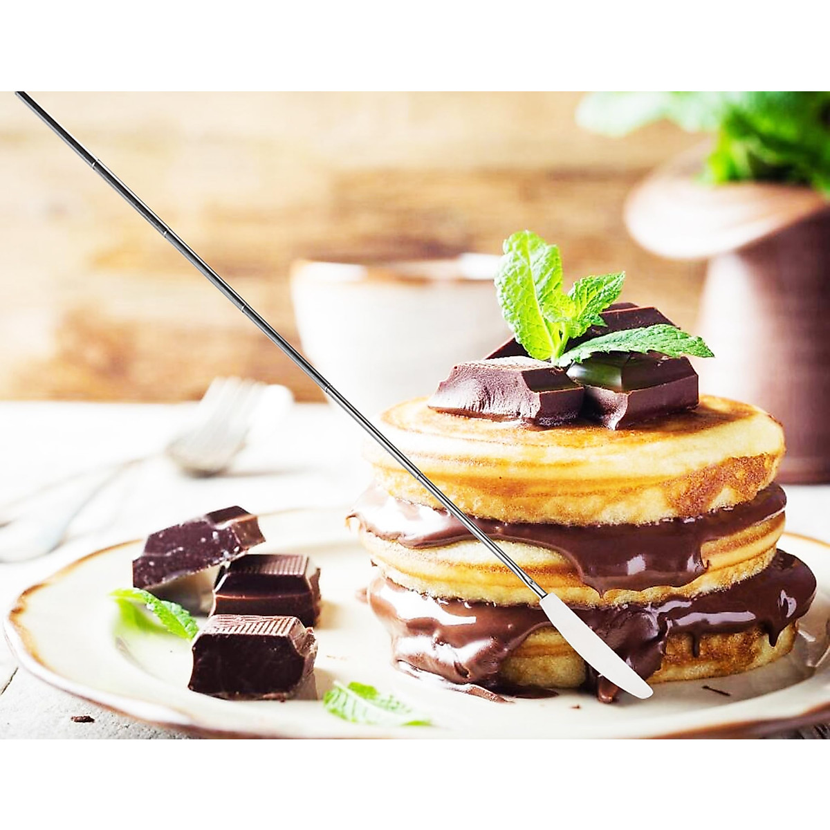 TSTQH 63 cm long stainless steel telescopic knife telescopic dinner fruit dessert knife dinner knife 9 inches ~ 25 inches