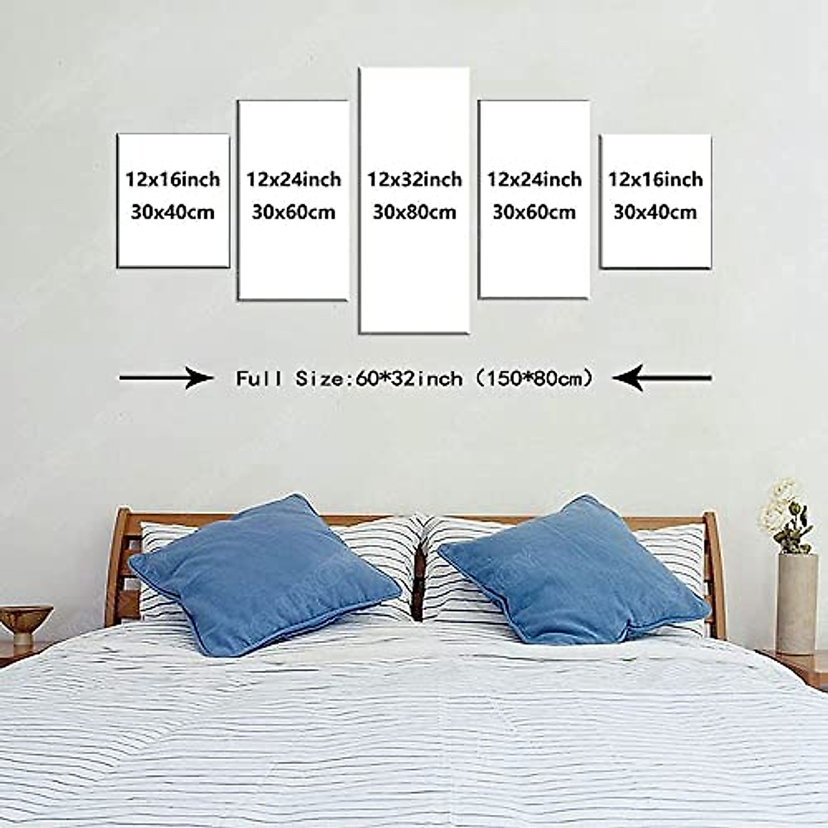 GVTTX 5 Piece Wall Painting destiny planet Cityscape HD Fantasy Art Canvas Paintings for Bedroom Wall Decor -30x40 30x60 30x80cm No Frame