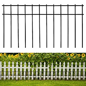 KIMORE 10 Pack Animal Barrier Fence, 24x15IN No Dig Fence Underground Decorative Garden Fencing, Rustproof Metal Wire Garden Fence Border,Dog Rabbits Blocker Fence for Outdoor Yard