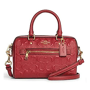 COACH Mini Rowan Crossbody Signature Leather (Gold/1941 Red)
