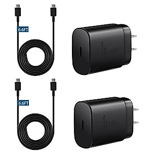 25W Samsung Super Fast Charger Type C, Android Charger Fast Charging for Samsung Galaxy S23/S23 Ultra/S23 Plus/S22/S22 Ultra/S21 Ultra/Note 20 Ultra/S20 Ultra with 6.6FT USB C Phone Charger Cable