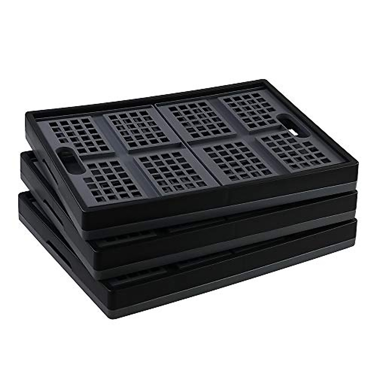 AnnkkyUS 3-Pack Collapsible Storage Crate Bins, 30 Liter Foldable Plastic Crates