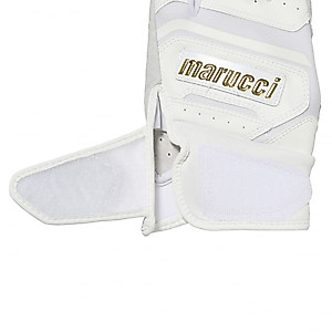 Marucci 2021 PITTARDS Reserve Adult Batting Gloves, White, Adult Medium