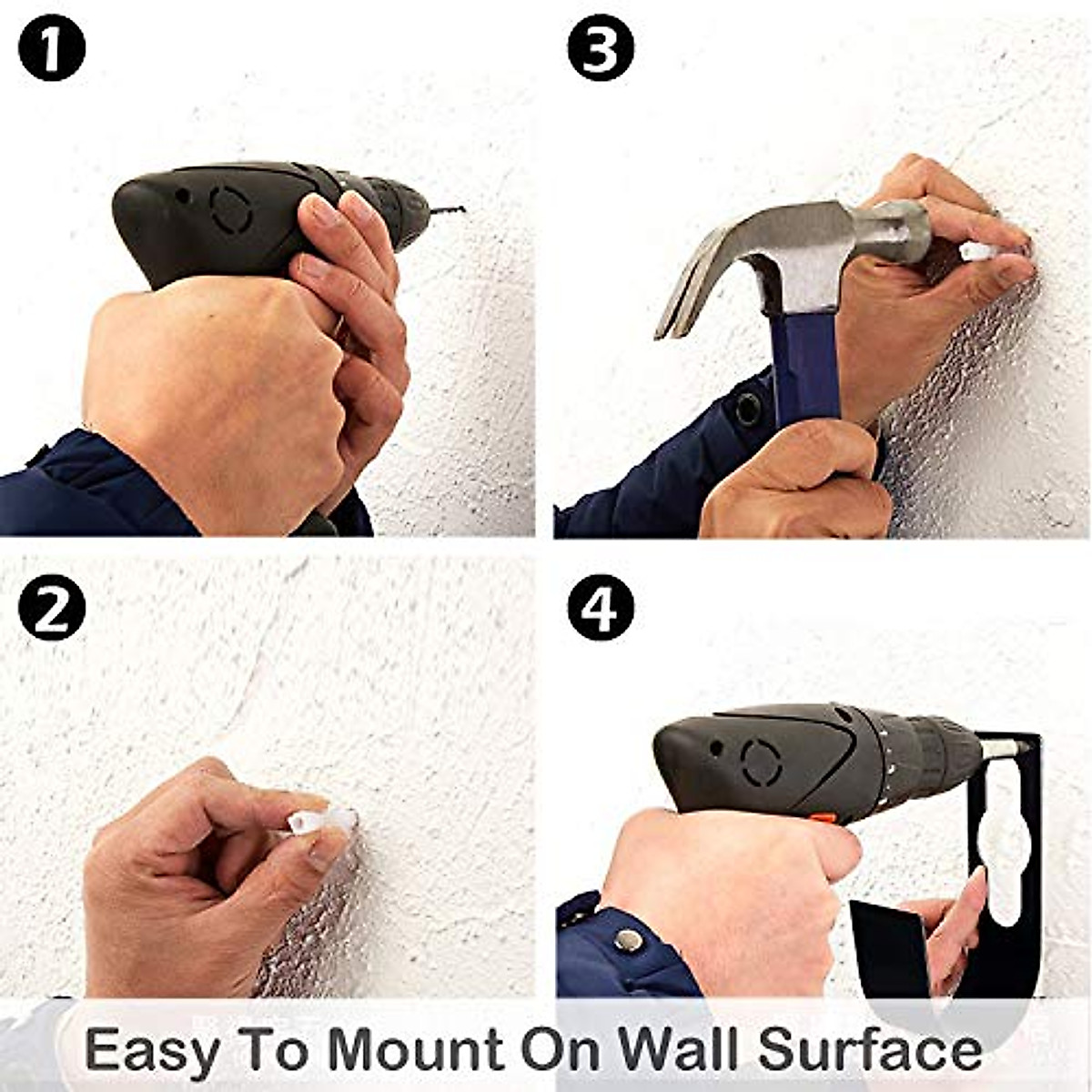 BamLue 2-Sets Garden Hose Holder Wall Mount Hanger Storage 100ft Heavy Duty Hose Hanger Hook Durable Hose Mounts