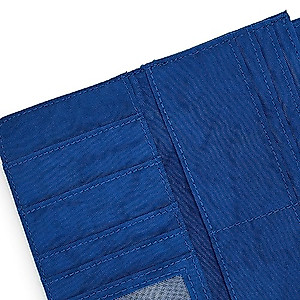Kipling Women's Money Land, RFID Anti-Hacker Technology, Nylon Snap Wallet, Deep Sky Blue, 7.3''L x 4''H x 1.3''D