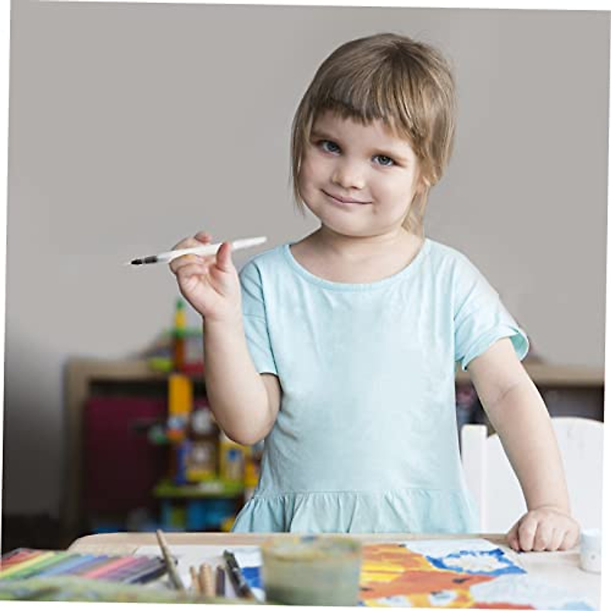 10pcs Travel Set Paint Brushes Set Bulk Pencils Water Brush Water Coloring Brush Pen Water Pen Flat Pen Writing Brush Watercolor Brush Water Soluble Brush Set Refillable