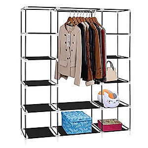 USAStock 150X45X17 Storage Closet Clothes Portable Storage Closet Portable Closet Organizer Portable Closets Closet Organizer Shelf Clothes Organizer Standing Closet