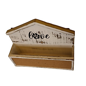 Onetomany Dog Leash Holder, Wall Mounted with Storage Shelf and Corkboard