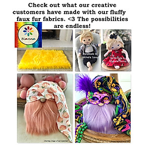 Bianna White Faux Fur Fabric, by The Yard, American Seller, Luxury Shag Shaggy Material for Crafting, Sewing, Costumes, Fursuits, Home Decor… (12x12 inches)